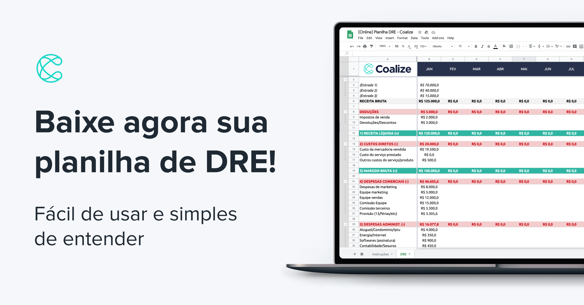 Planilha de DRE - Modelo Grátis para Download no Excel